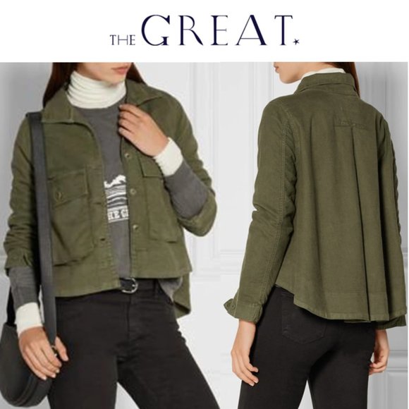 THE GREAT. | Jackets & Coats | The Great The Swingy Army Canvas Jacket ...